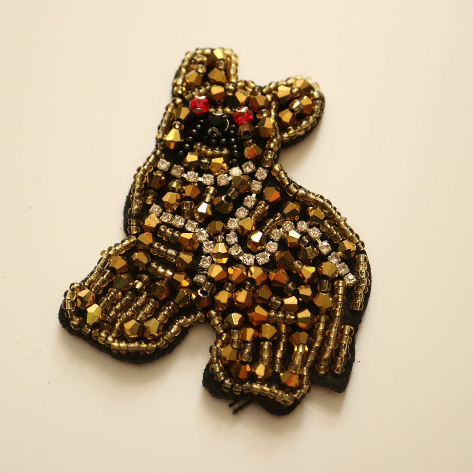 2pcs/lot Lion Rhinestone Beaded Patches for Clothing Sew on - Etsy