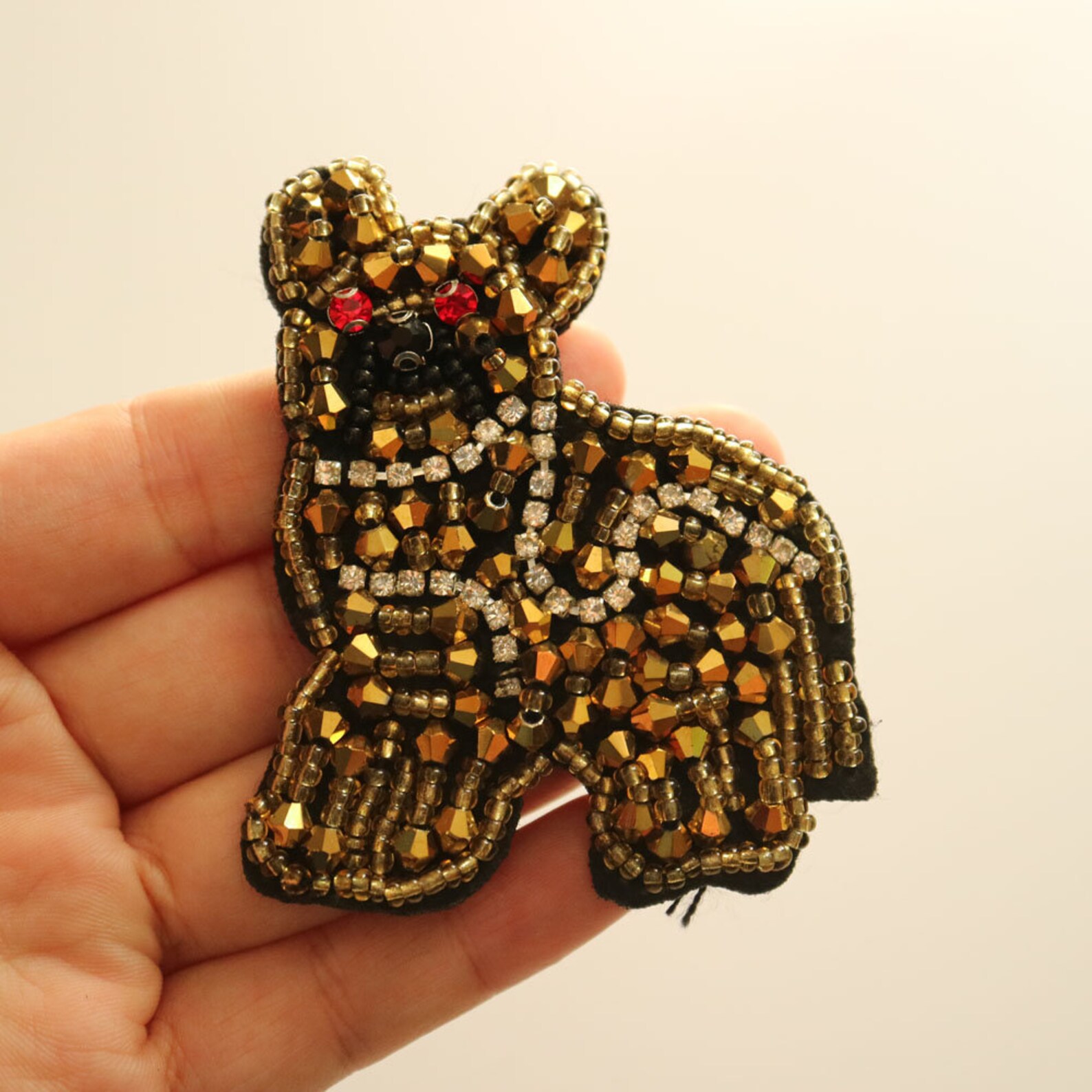 2pcs/lot Lion Rhinestone Beaded Patches for Clothing Sew on - Etsy