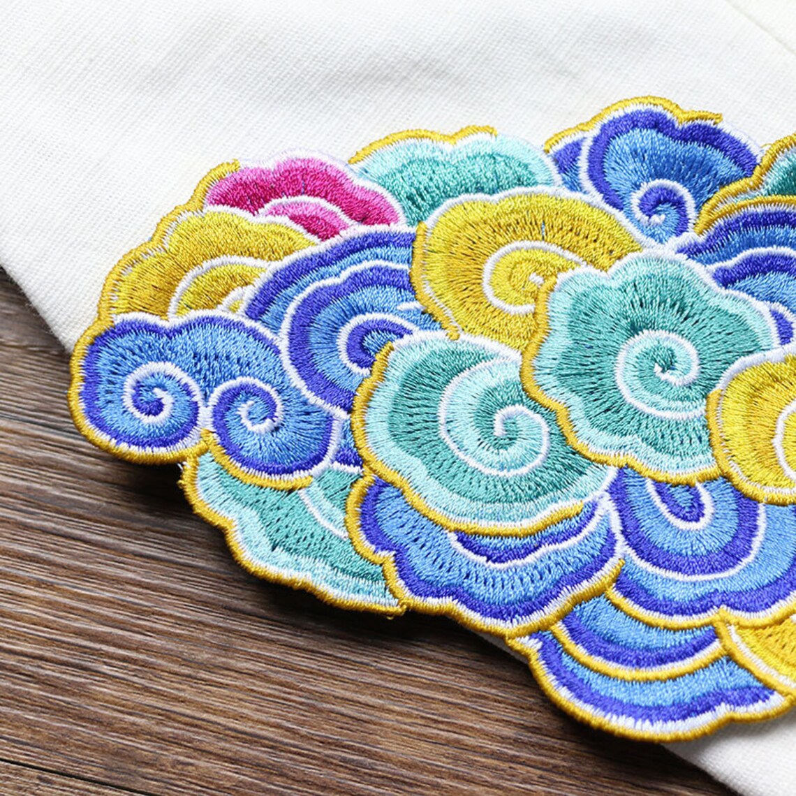 3pcs/set colorful cloud embroidery patches for jacket clothes | Etsy