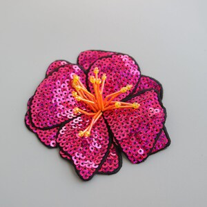 3D Handmade Sequins Flower Beaded Patches for Clothing Rhinestone ...