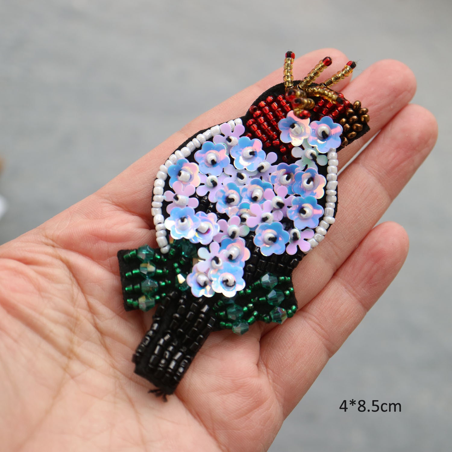 Handmade 3d Beaded Rhinestone Beaded Patch for Clothing DIY Sequins ...