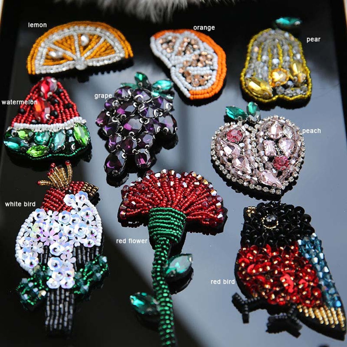 1pc Handmade Rhinestone Beaded Patches for Clothes Applique Embroidery ...