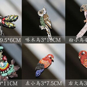 1pc 3D Color Bird Handmade Rhinestone Beaded Patches for Clothing DIY ...