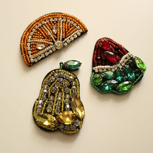 3pcs/lot DIY 3D Friuts Rhinestone Beaded Patches for Clothes - Etsy