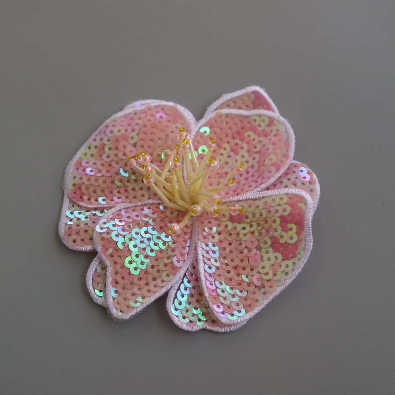 3D Handmade Sequins Flower Beaded Patches for Clothing - Etsy
