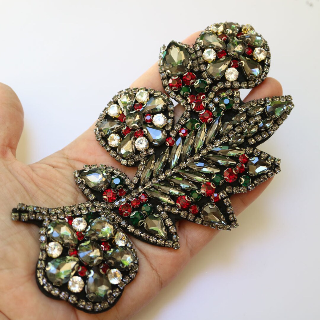 Luxury 3D Handmade 5A Rhinestone Beaded Patches for Clothing DIY Sew on ...