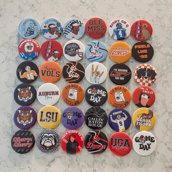 Game Day Buttons - Etsy