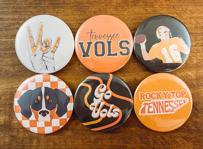 Tennessee Game Day Buttons - Etsy