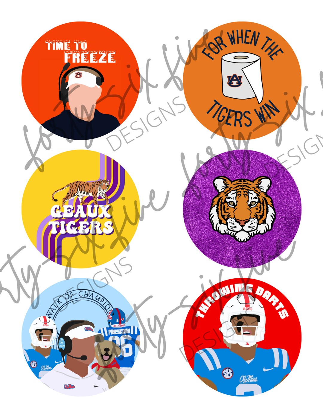SEC Game Day Stickers - Etsy