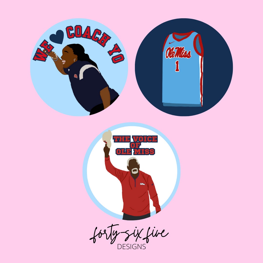 Ole Miss Basketball Buttons - Etsy