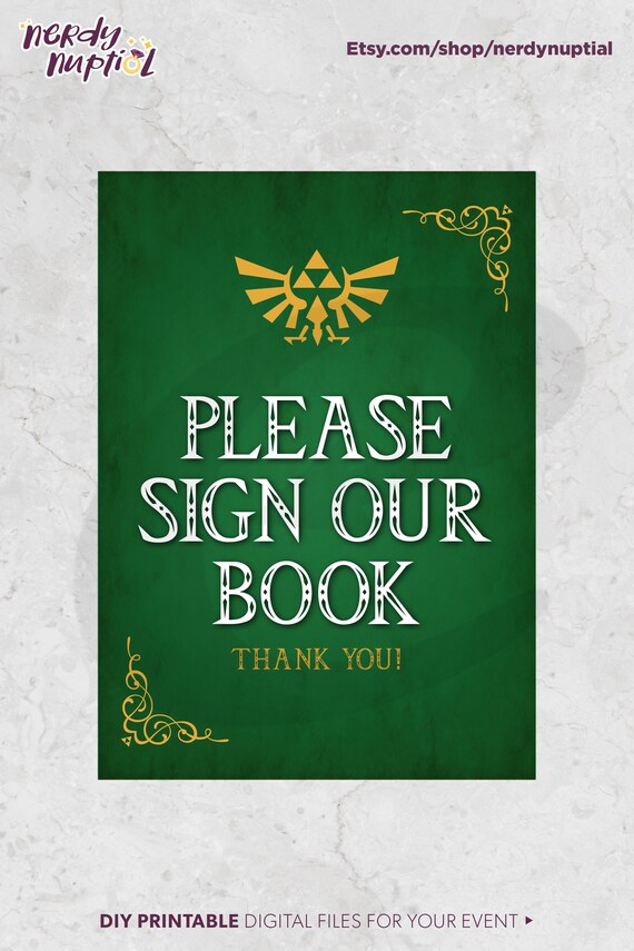 Home Décor Signs INSTANT DOWNLOAD Legend Of Zelda Inspired Printable ...