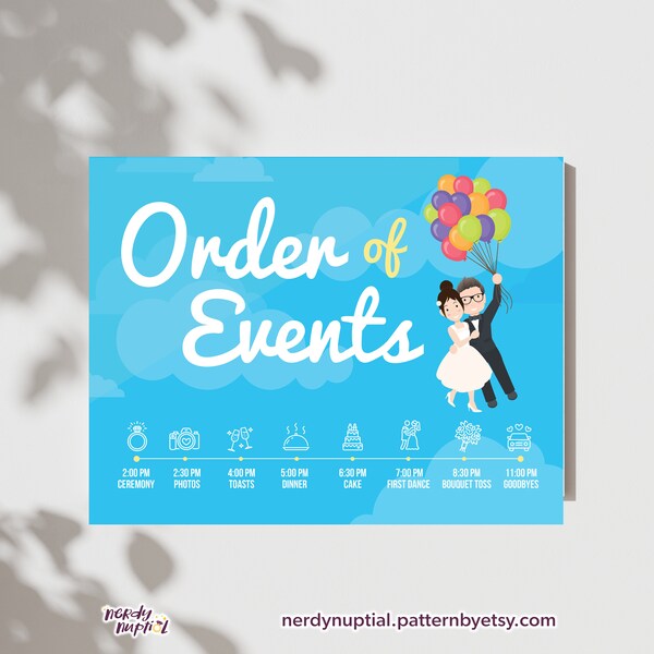 Wedding Line up Template - Etsy
