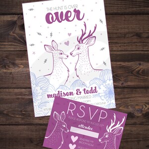 DIY Printable Deer Hunting Rustic Wedding Invitation Save the Date RSVP ...