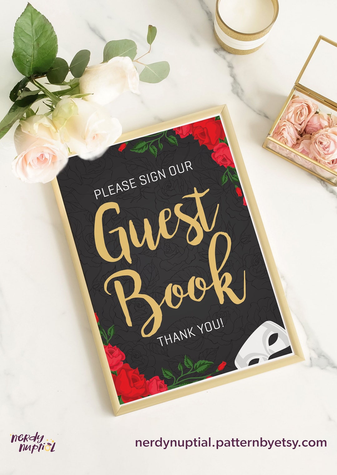 INSTANT DOWNLOAD Phantom of the Opera Printable Sign Our Guestbook ...