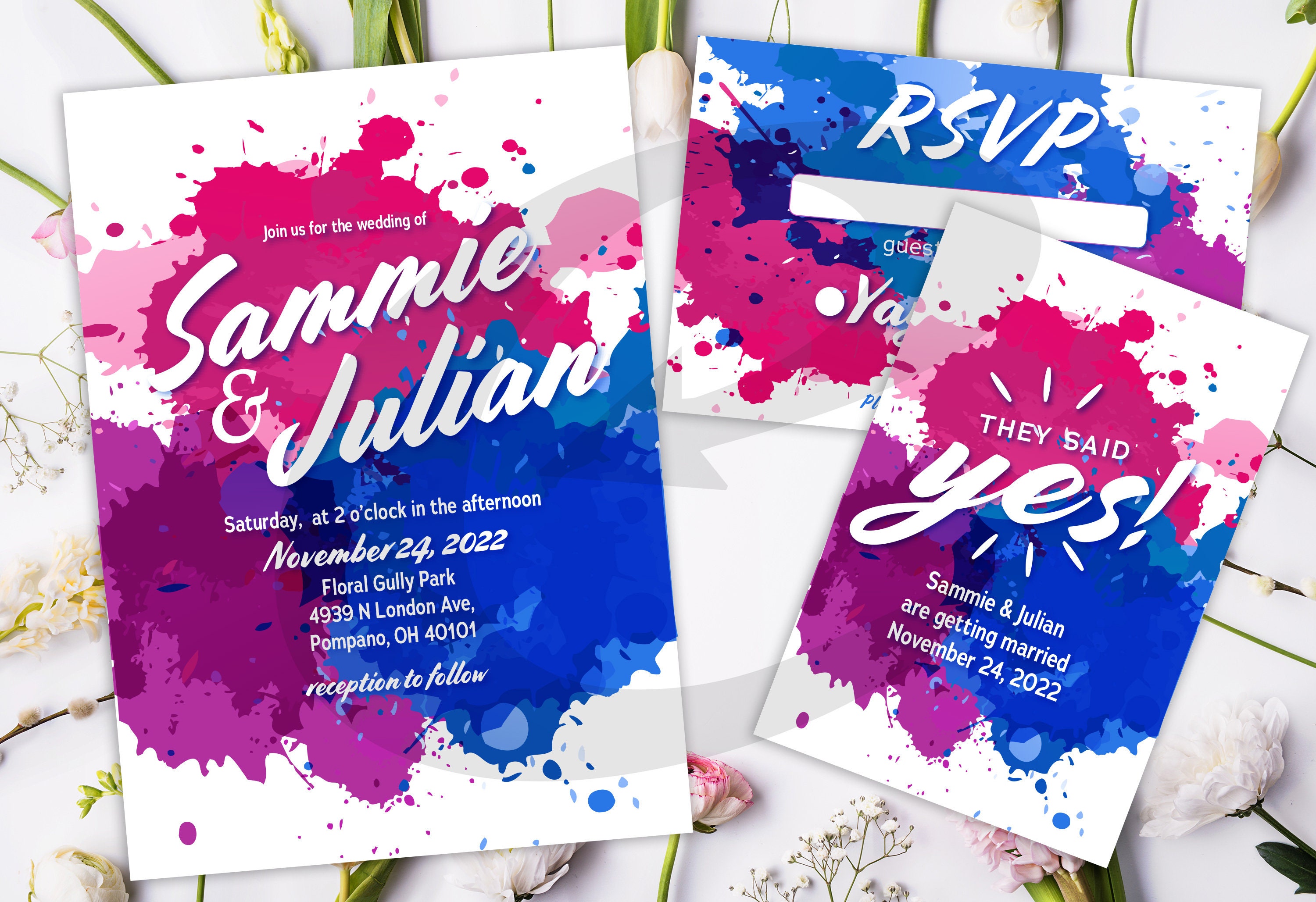 DIY imprimible LGBT Acuarela Orgullo Bandera Invitación de | Etsy