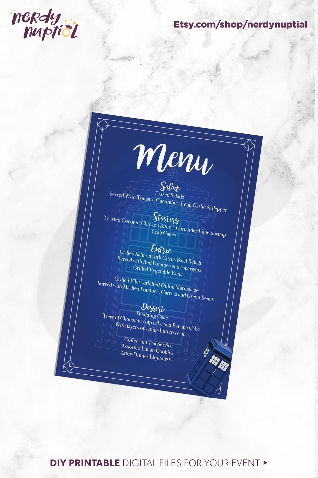 DIY Printable Sci Doctor Tangled Menu Template Tangled Blue Dinner ...
