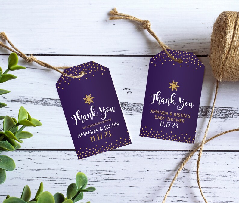 Printable Rapunzel Tangled Favor Tag Wedding Birthday Baby - Etsy