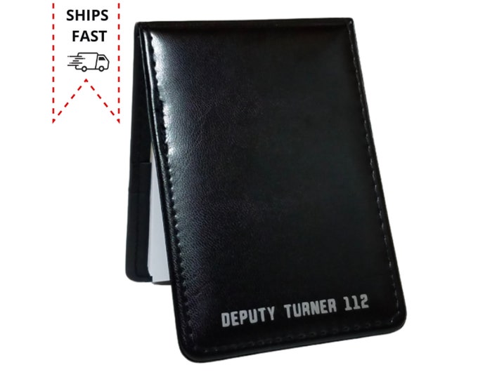 Police Field Interview Notebook Cover, Leather. Basketweave and Custom ...