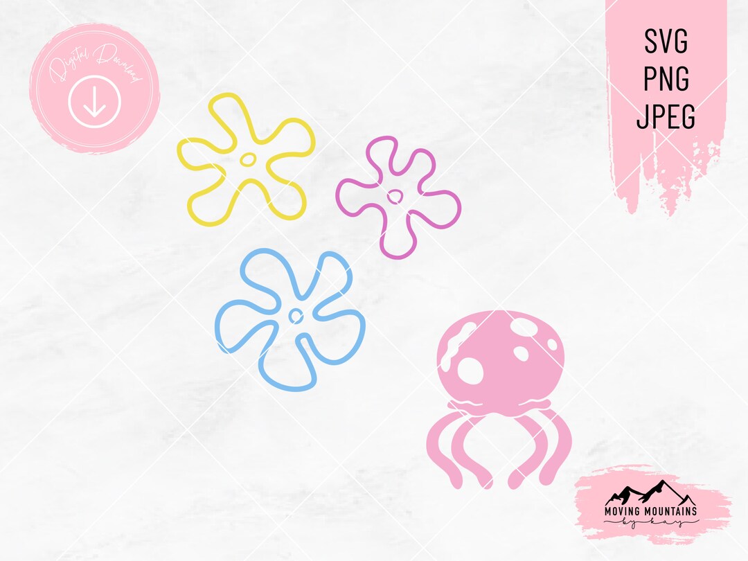 Spongebob Elements Svg, Png, Jpeg for Cricut/cutting Machines DIGITAL ...