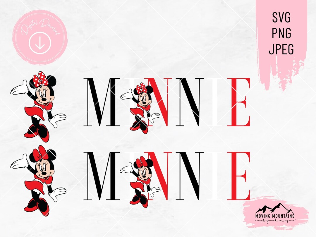 Minnie Design Bundle - Svg, Png, Jpeg - for Cricut/cutting Machines ...