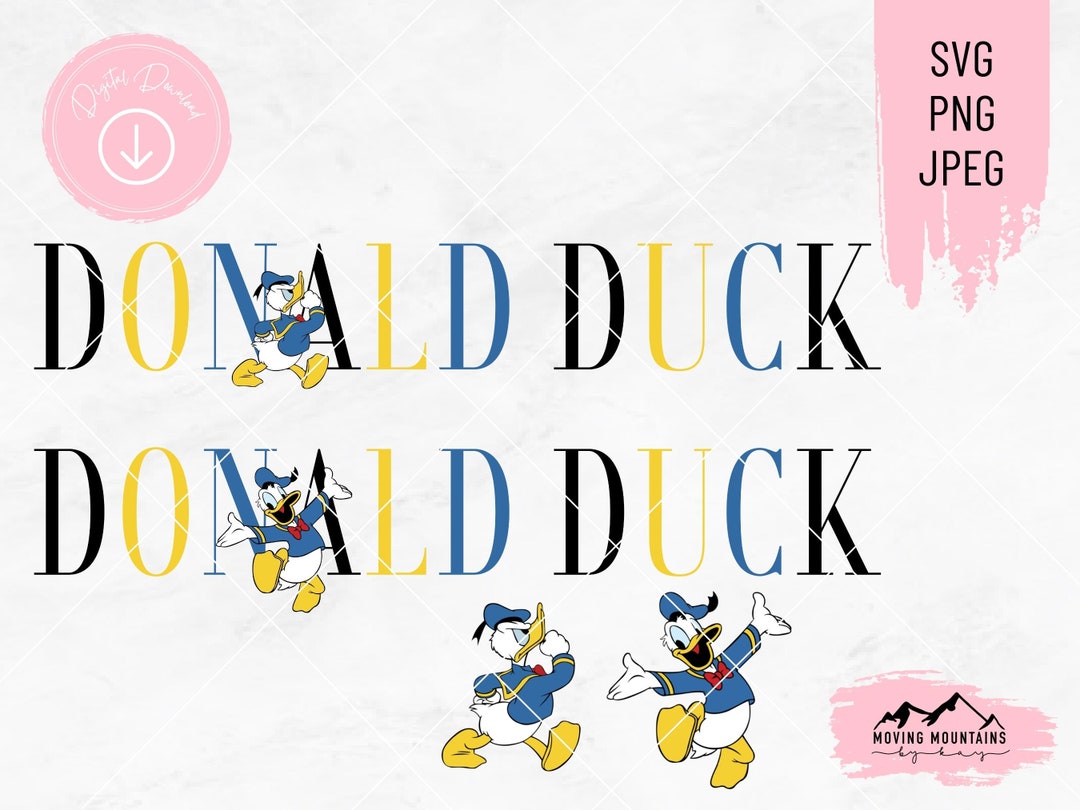 Donald Duck Design Bundle Svg Png Jpeg for - Etsy