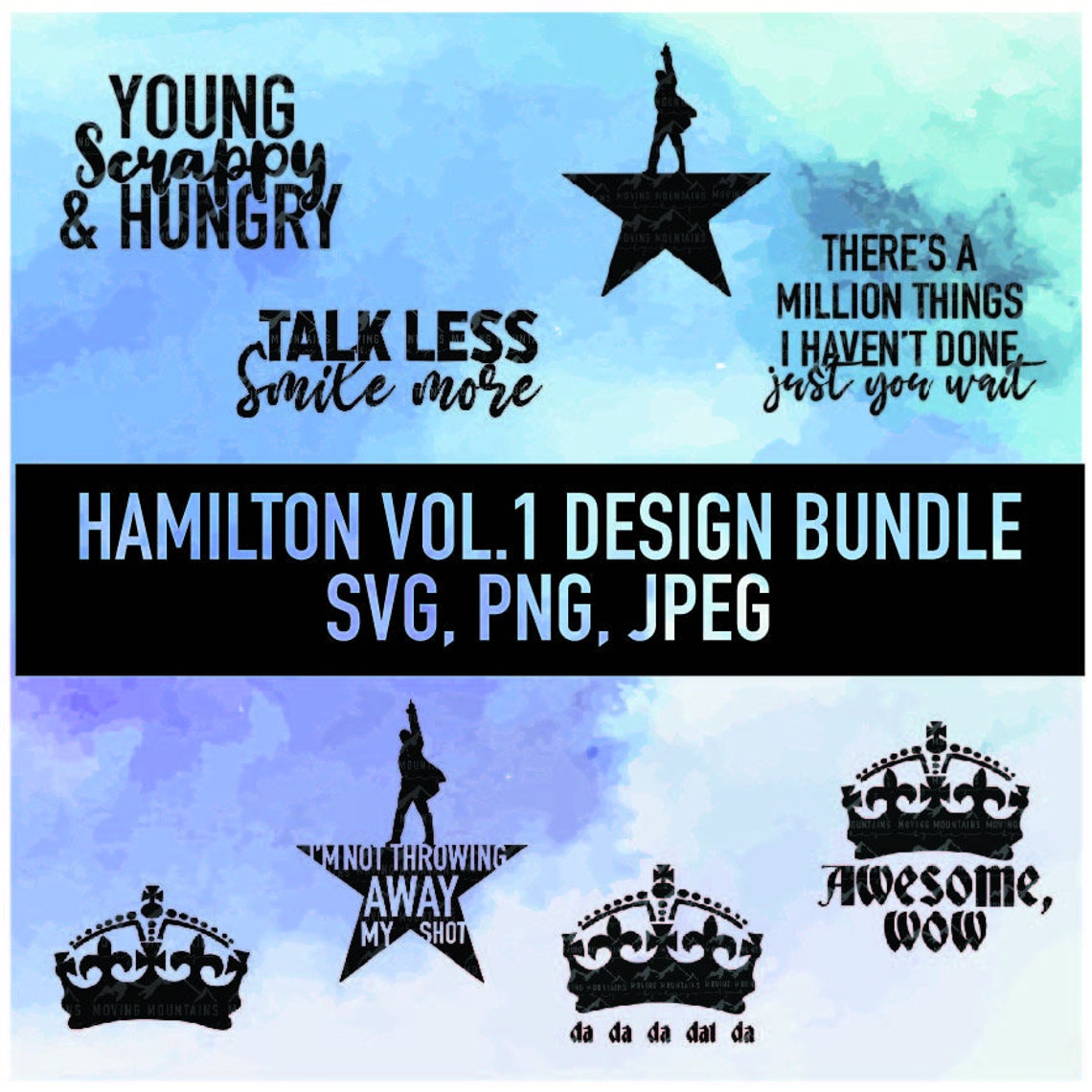 Hamilton Vol 1 Design Bundle Svg Png Jpeg for | Etsy