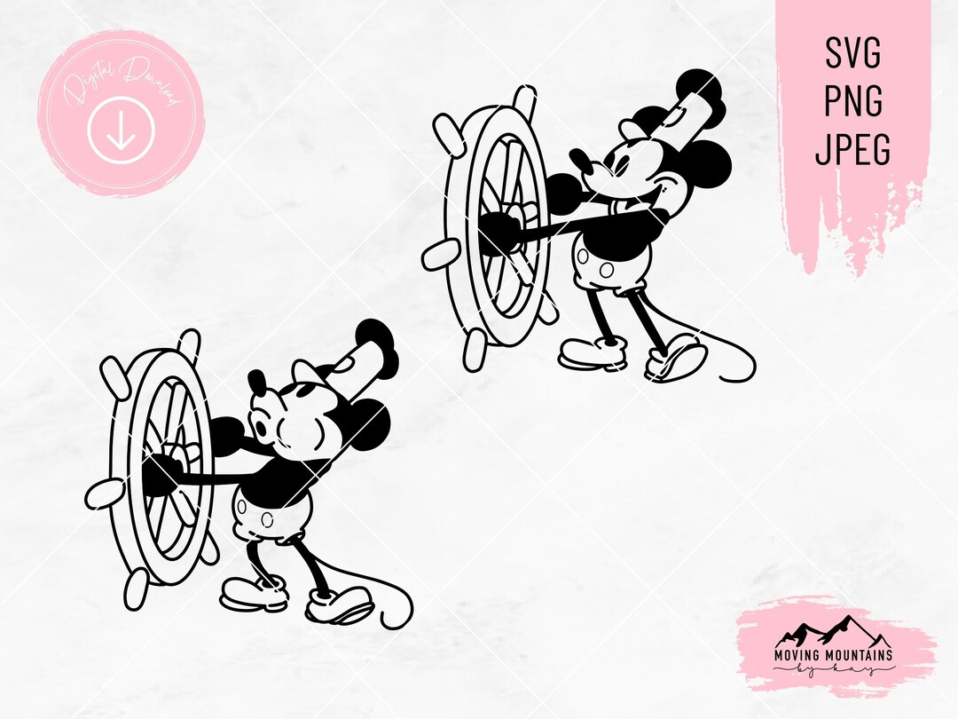 Steamboat Willie Design Bundle - Svg, Png, Jpeg - for Cricut/cutting ...