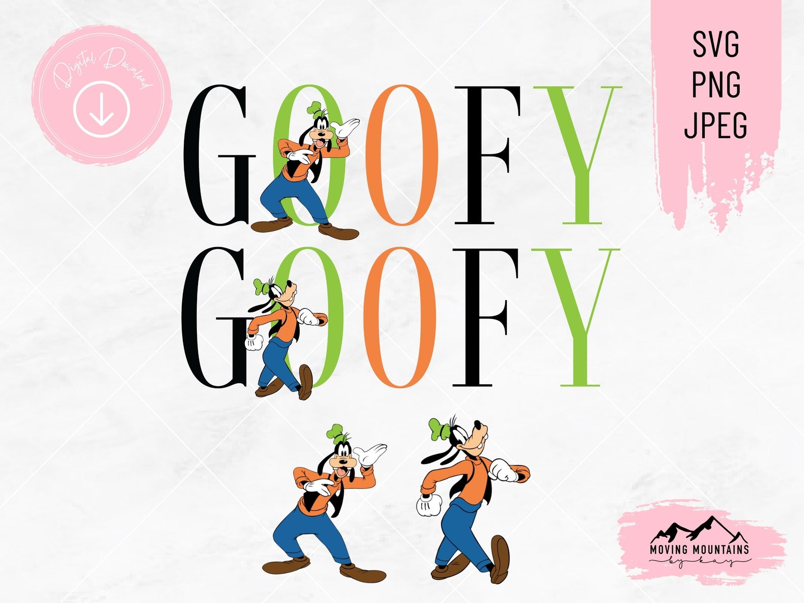 Goofy Design Bundle Svg Png Jpeg for Cricut/cutting - Etsy