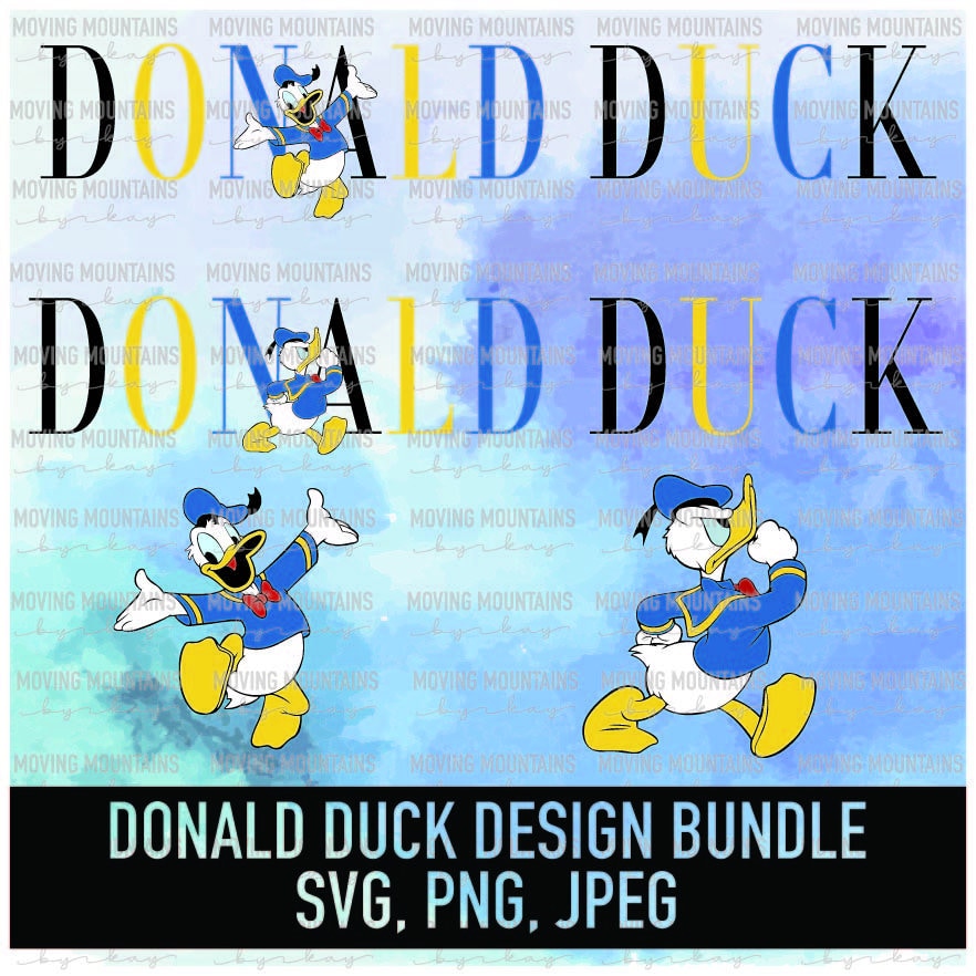 Donald Duck Design Bundle Svg Png Jpeg for | Etsy