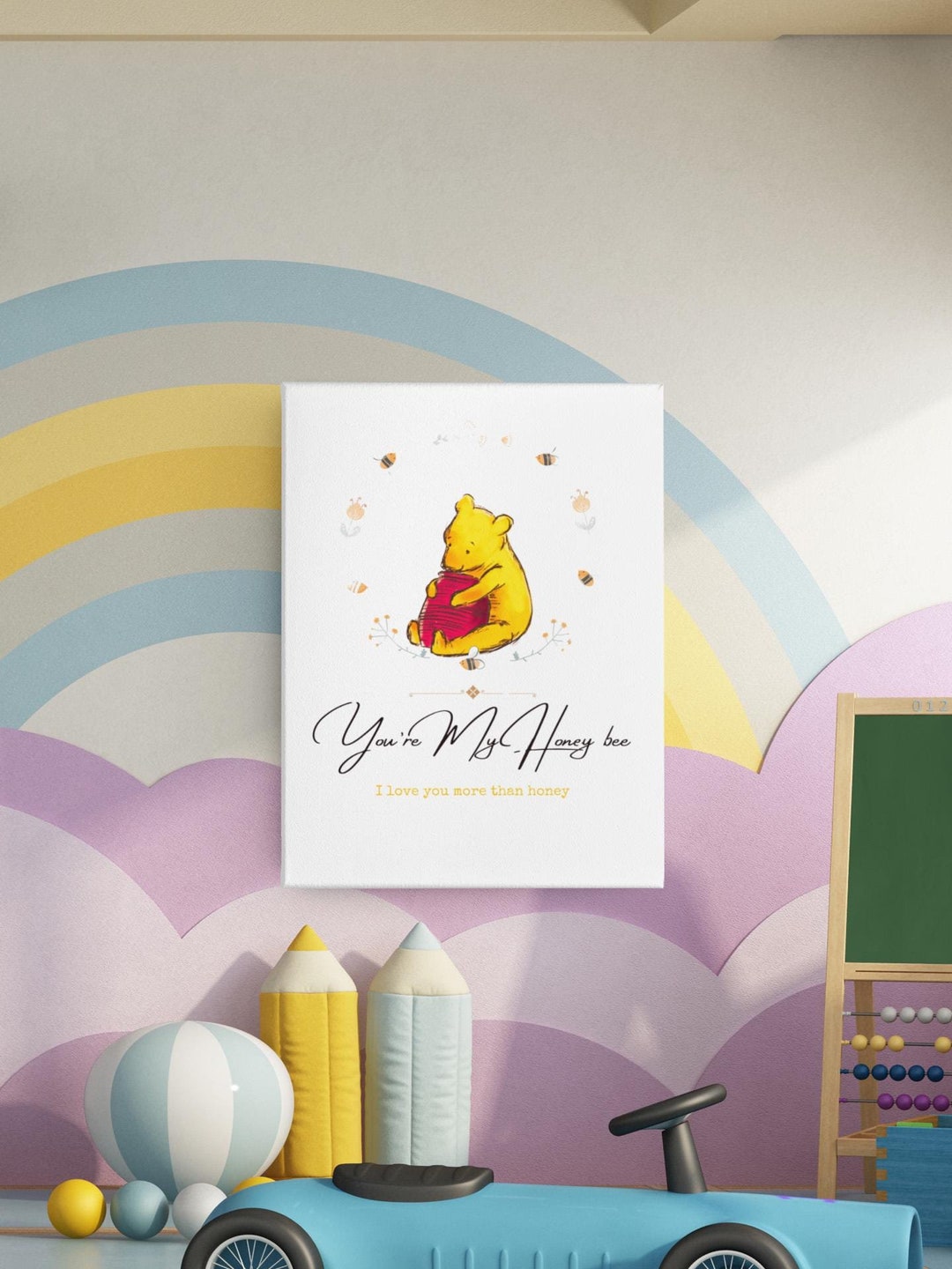 Winnie the Pooh Nursery Wall Art Framed Poster for Kids' Room Decor - Etsy