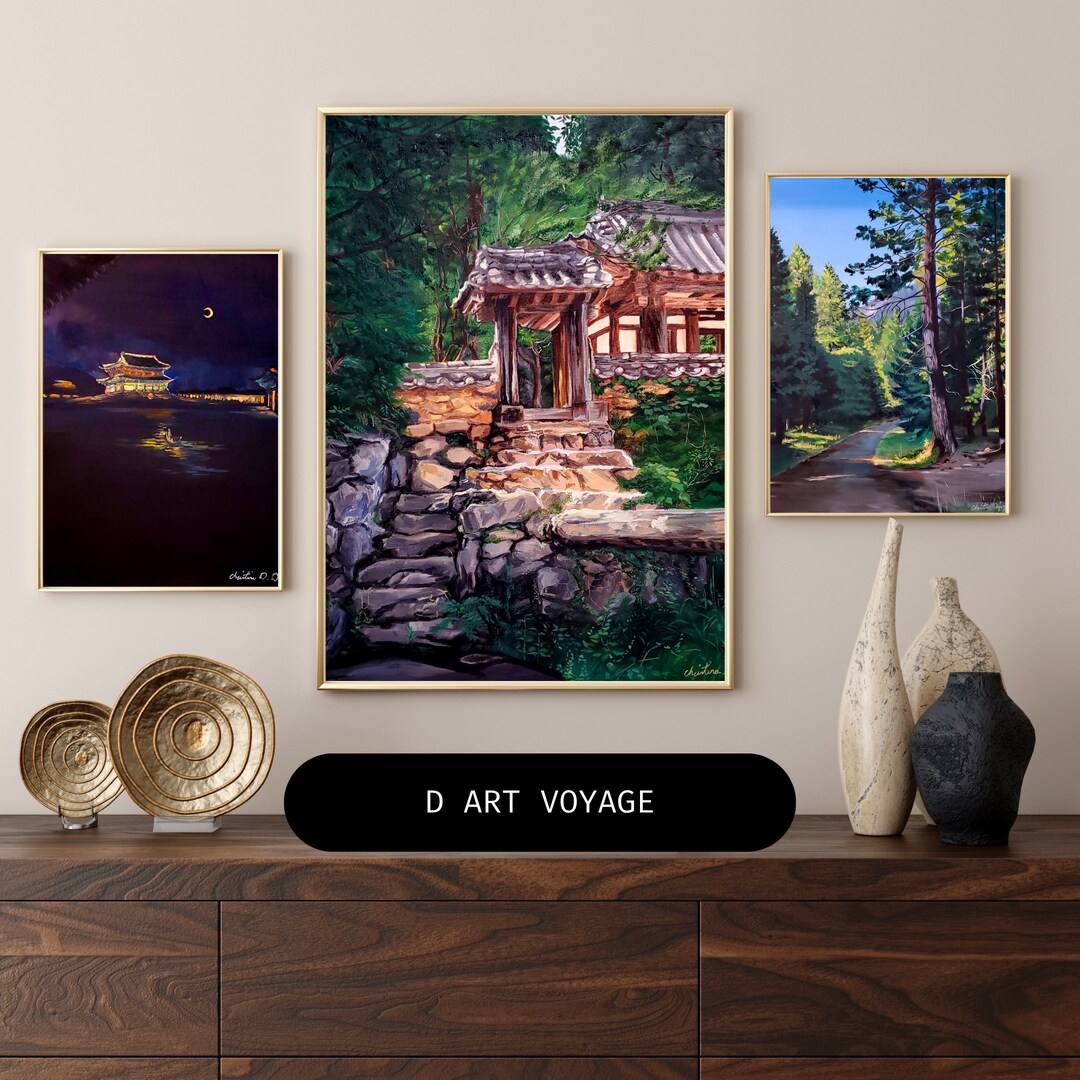 Landscape Gate Large Poster With Frame Beautiful Artwork Korean ...
