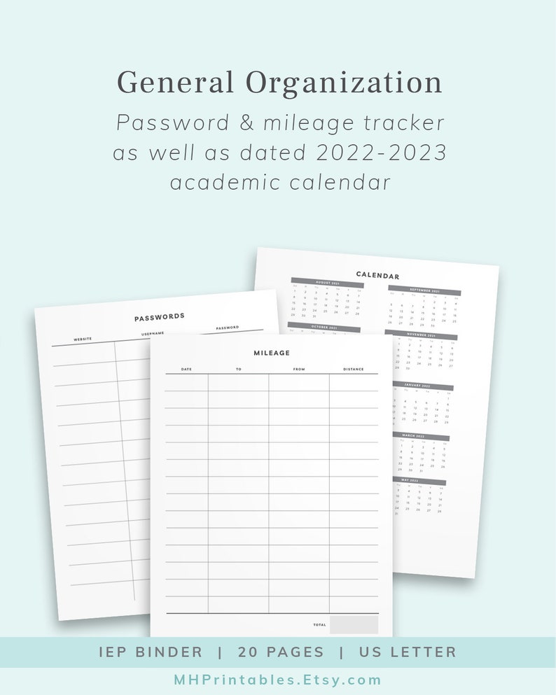 IEP Binder for Special Education Teacher | School Psychologist Planner ...