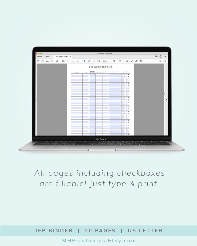 IEP Binder for Special Education Teacher School Psychologist - Etsy