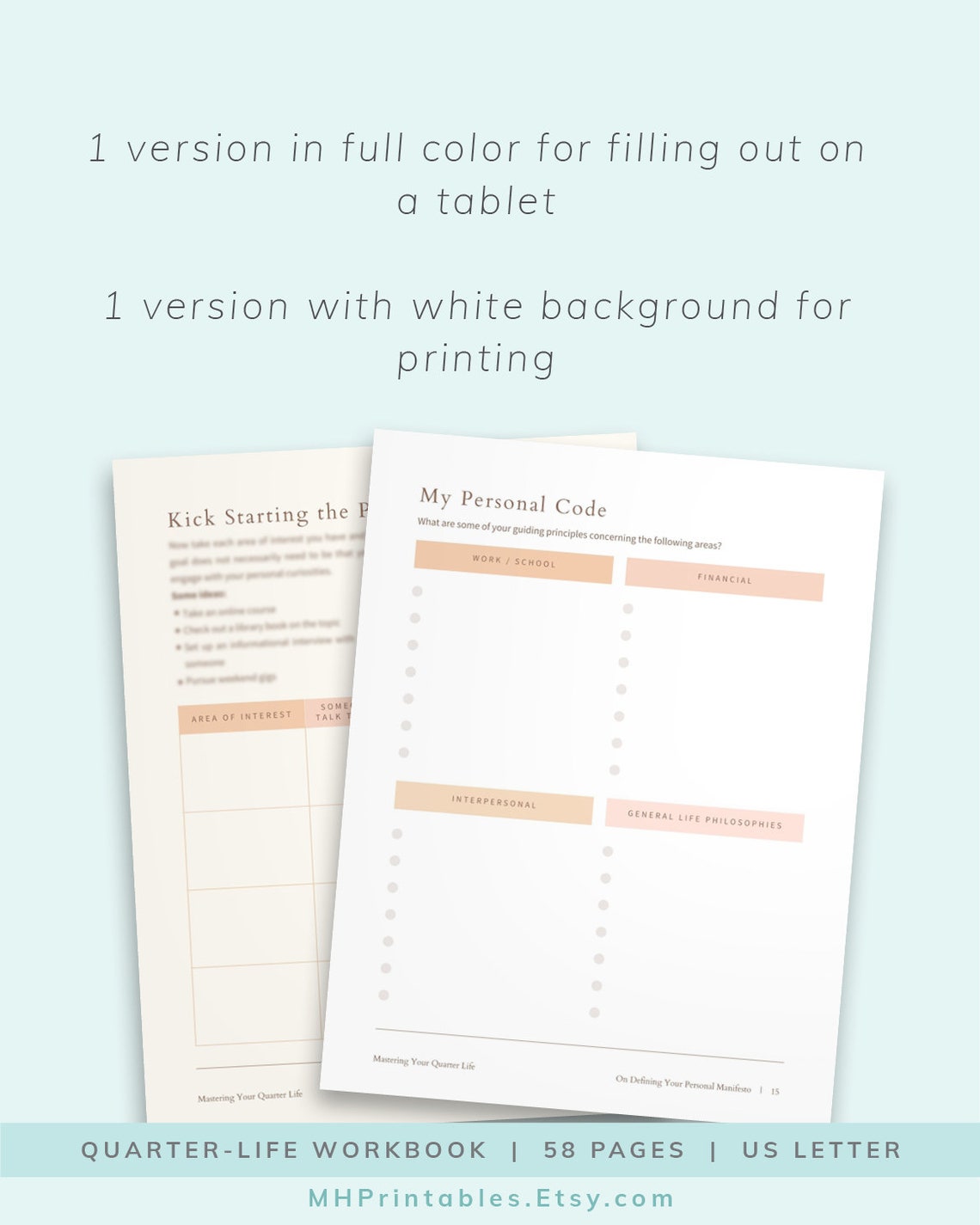 Life Purpose and Goal Workbook Self-discovery Dream - Etsy