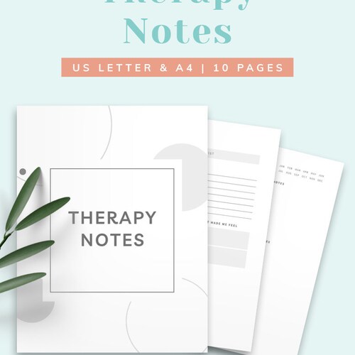 Therapy Notes Printable Therapy Worksheet Mental Health - Etsy