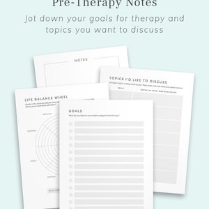 Therapy Journal | Printable Notes for Counseling | Mental Health ...
