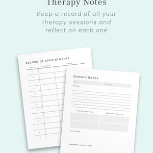 Therapy Journal | Printable Notes for Counseling | Mental Health ...