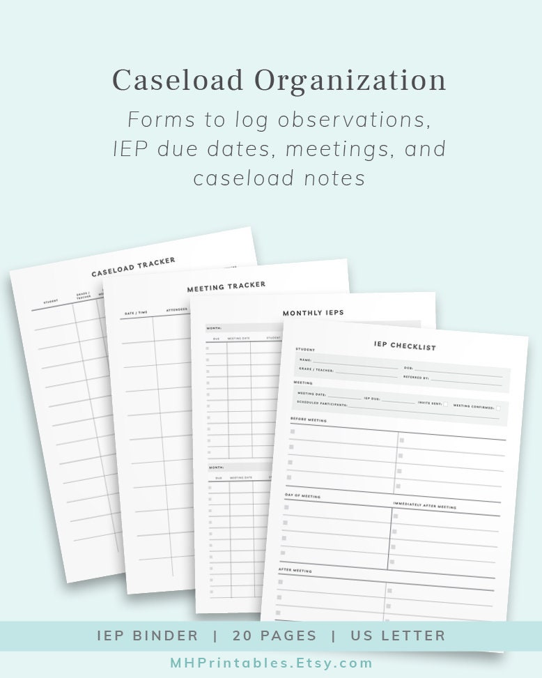IEP Binder for Special Education Teacher School Psychologist - Etsy
