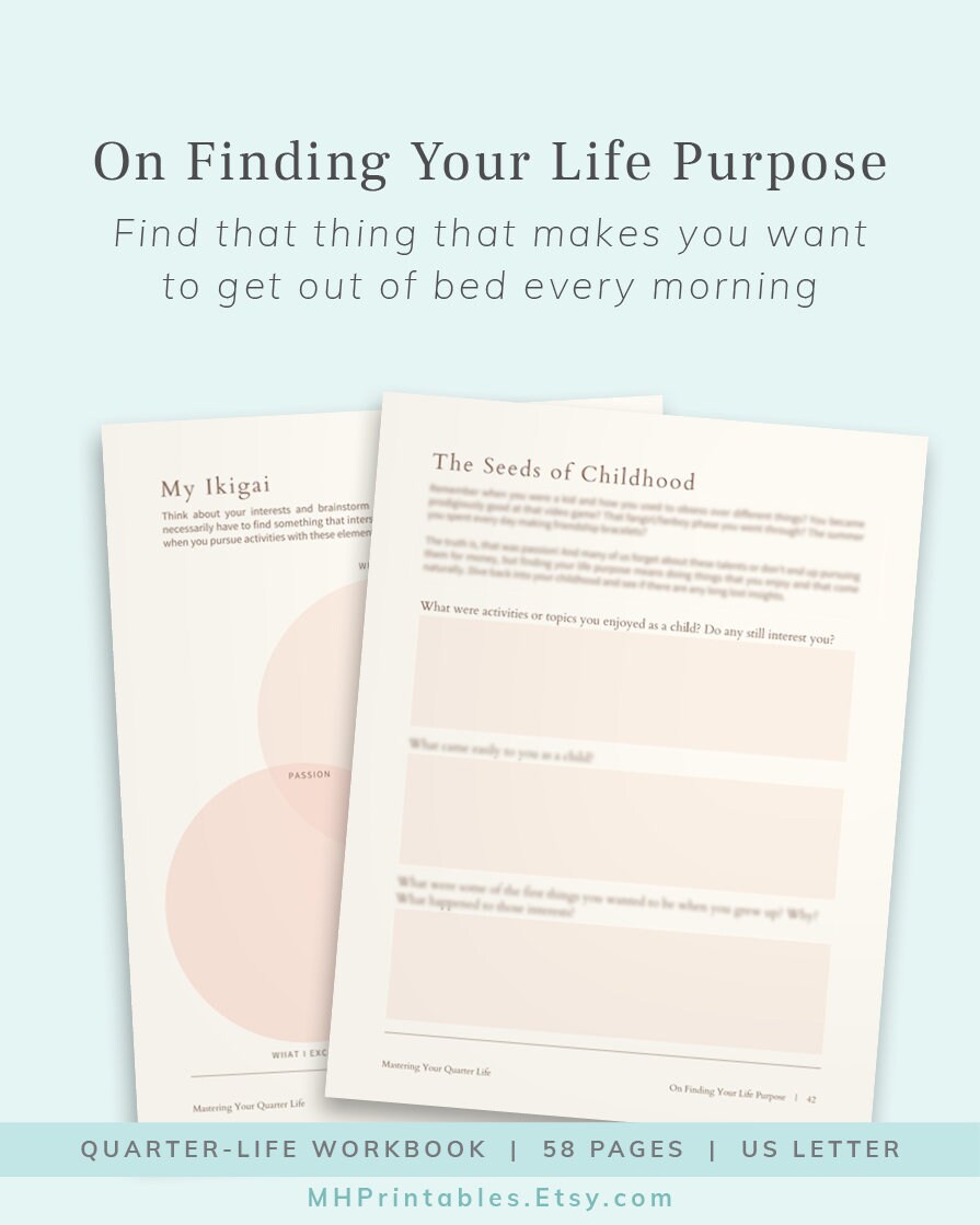 Life Purpose and Goal Workbook Self-discovery Dream - Etsy