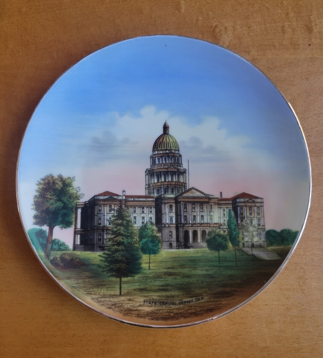 Vintage Colorado State Capitol Souvenir Plate - Denver Collectible Gift ...