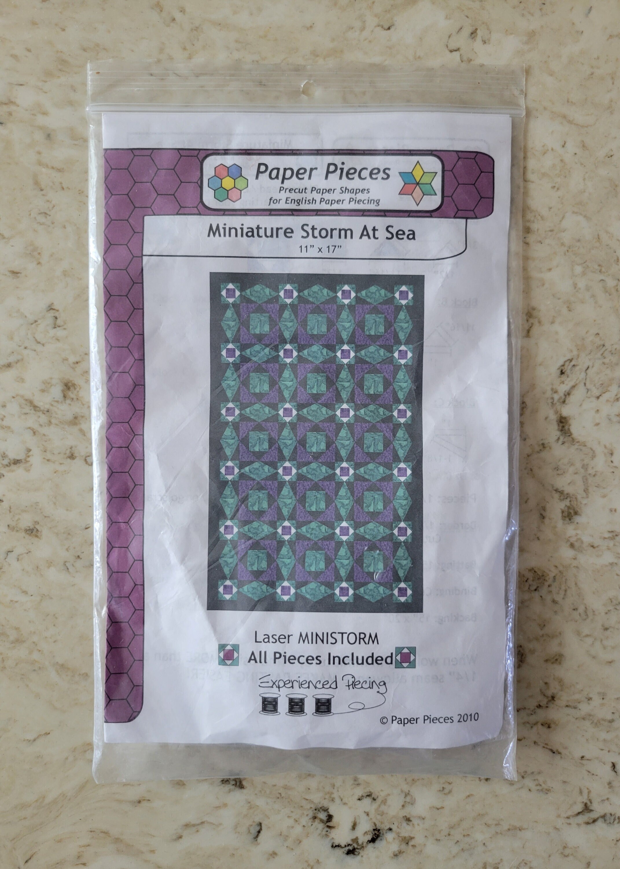 Miniature Storm at Sea Paper Pieces Pattern - Kit - 11 X 17 - English ...