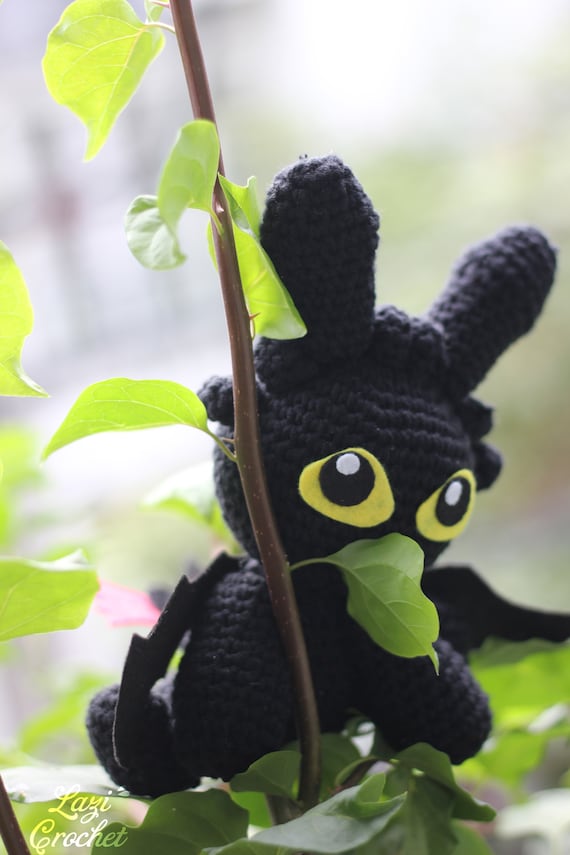 Toothless Amigurumi Crochet Pattern Night Fury Toothless Crochet