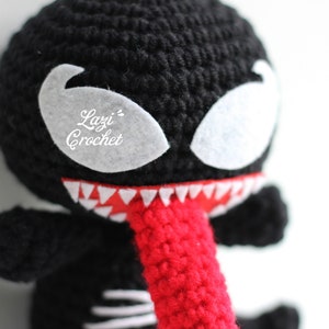 Venom Spider Chibi Amigurumi Crochet Pattern Tutorial Kawaii Toy Plush ...