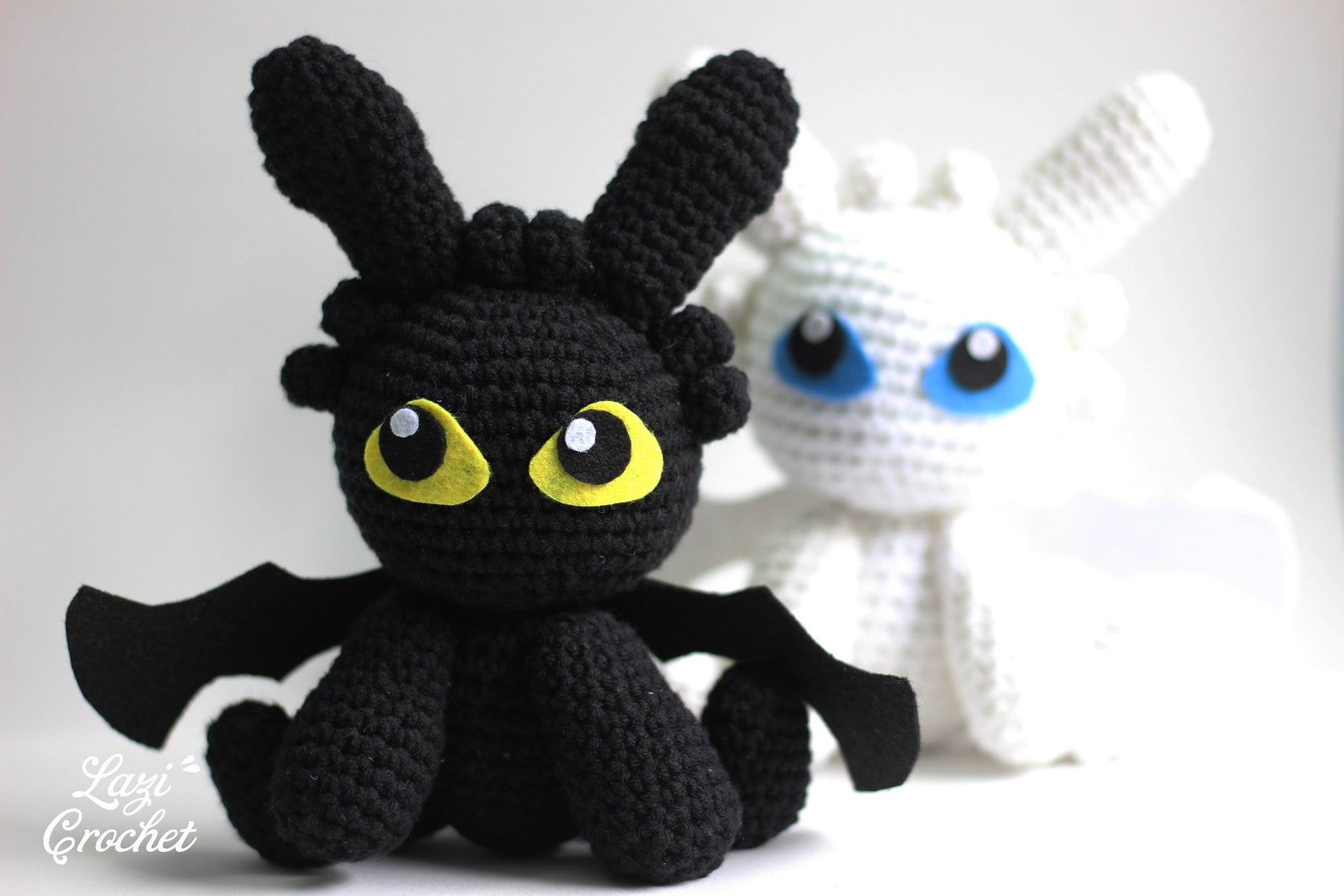 Night Fury Light Fury Toothless Amigurumi Crochet Pattern | Etsy
