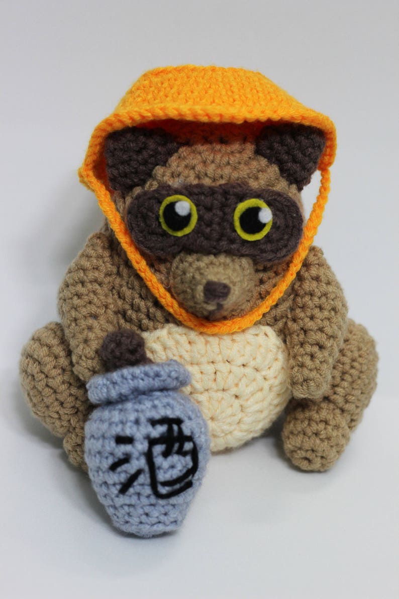 Tanuki Amigurumi Crochet Pattern Tutorial Kawaii Toy Plush - Etsy