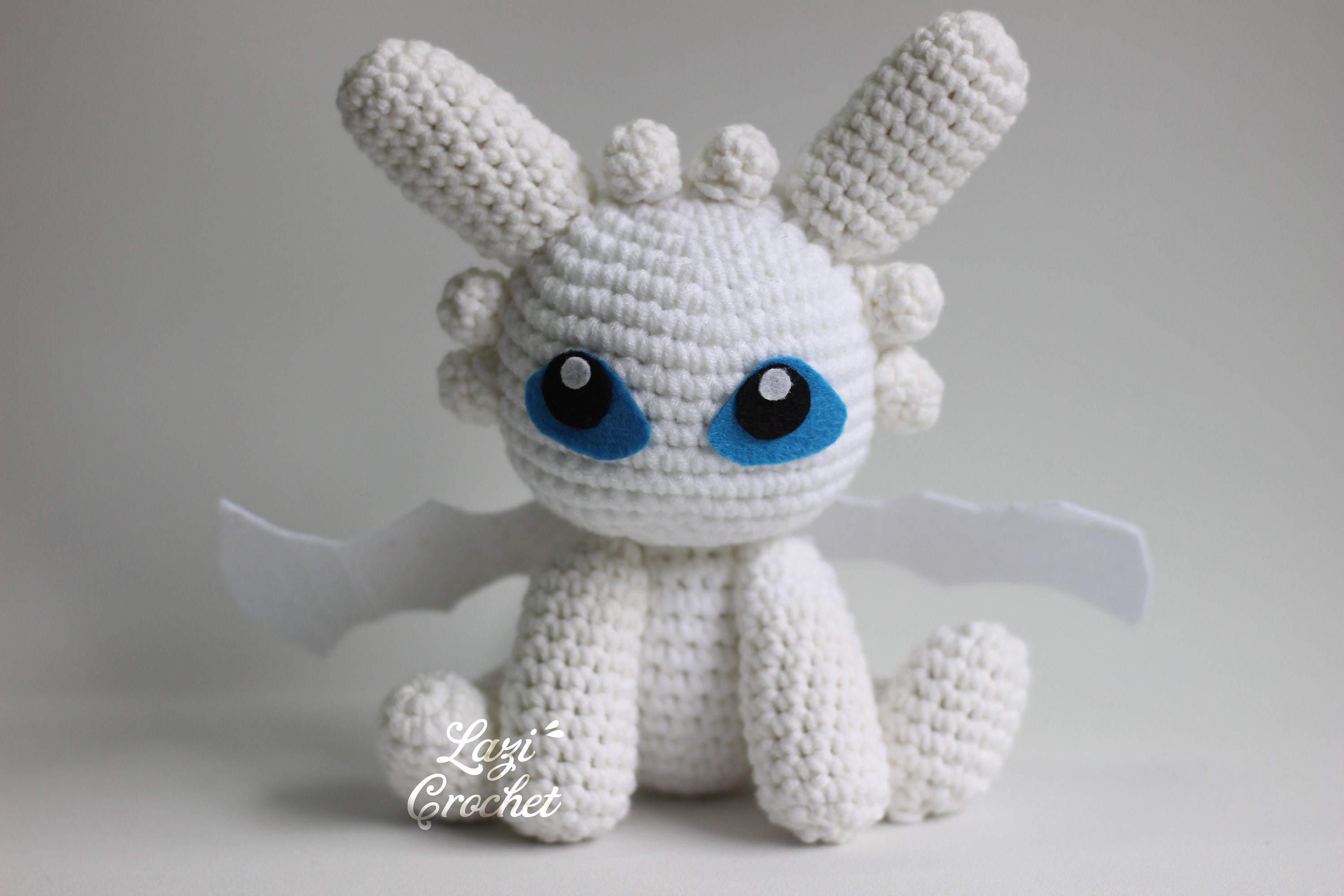 Night Fury Light Fury Toothless Amigurumi Crochet Pattern Tutorial Toy ...