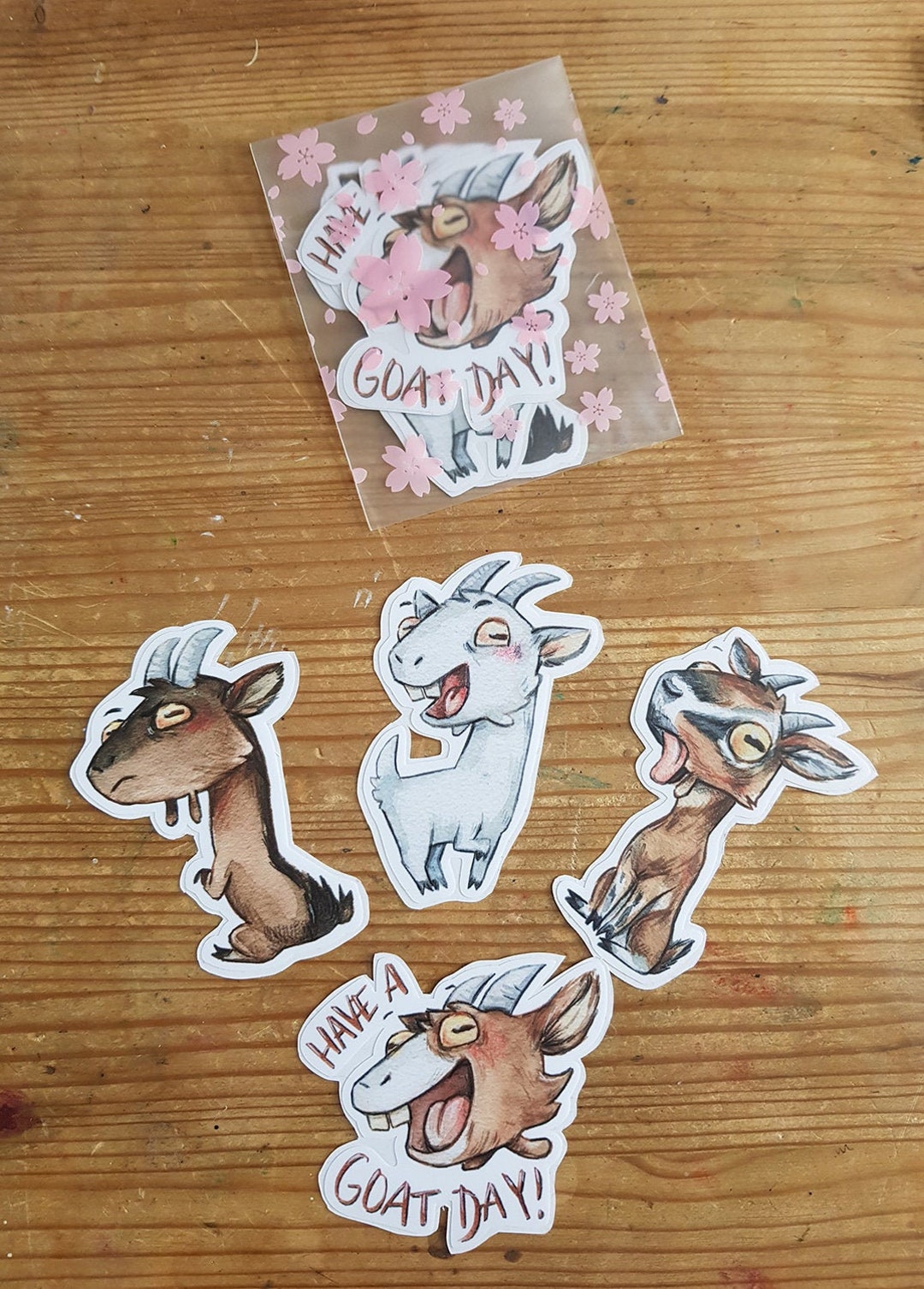 Matte Vinyl-sticker Set Goat Family - Etsy Norway