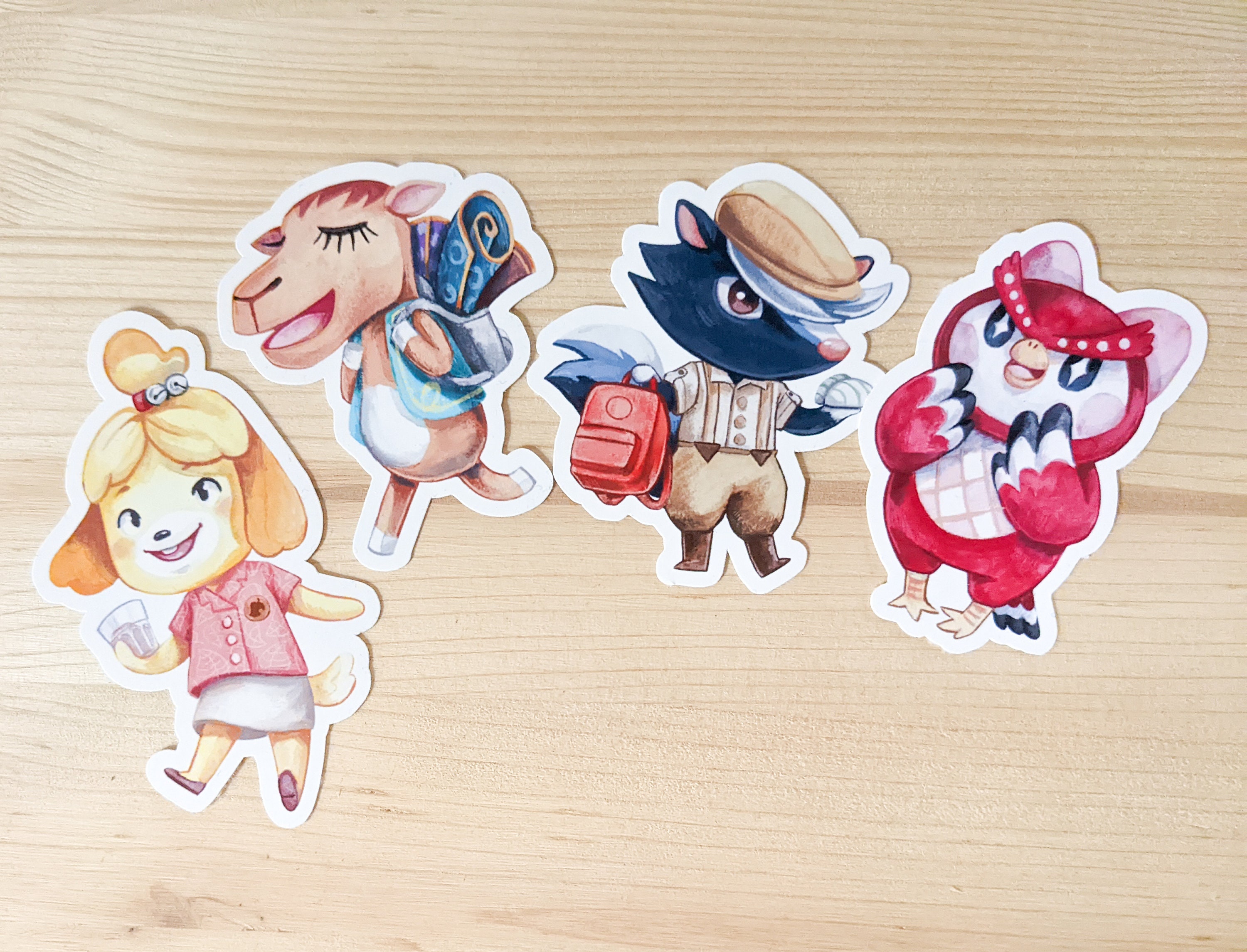 AC Fanart Sticker Set Isabelle Celeste Kicks Saharah - Etsy Australia
