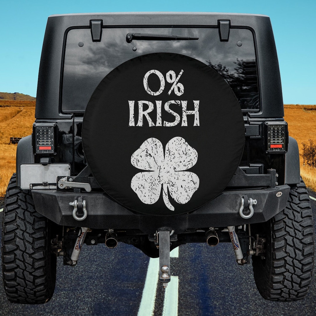 0% Irish St. Patrick's Spare Tire Cover: Universal Fit for Jeep, RV ...