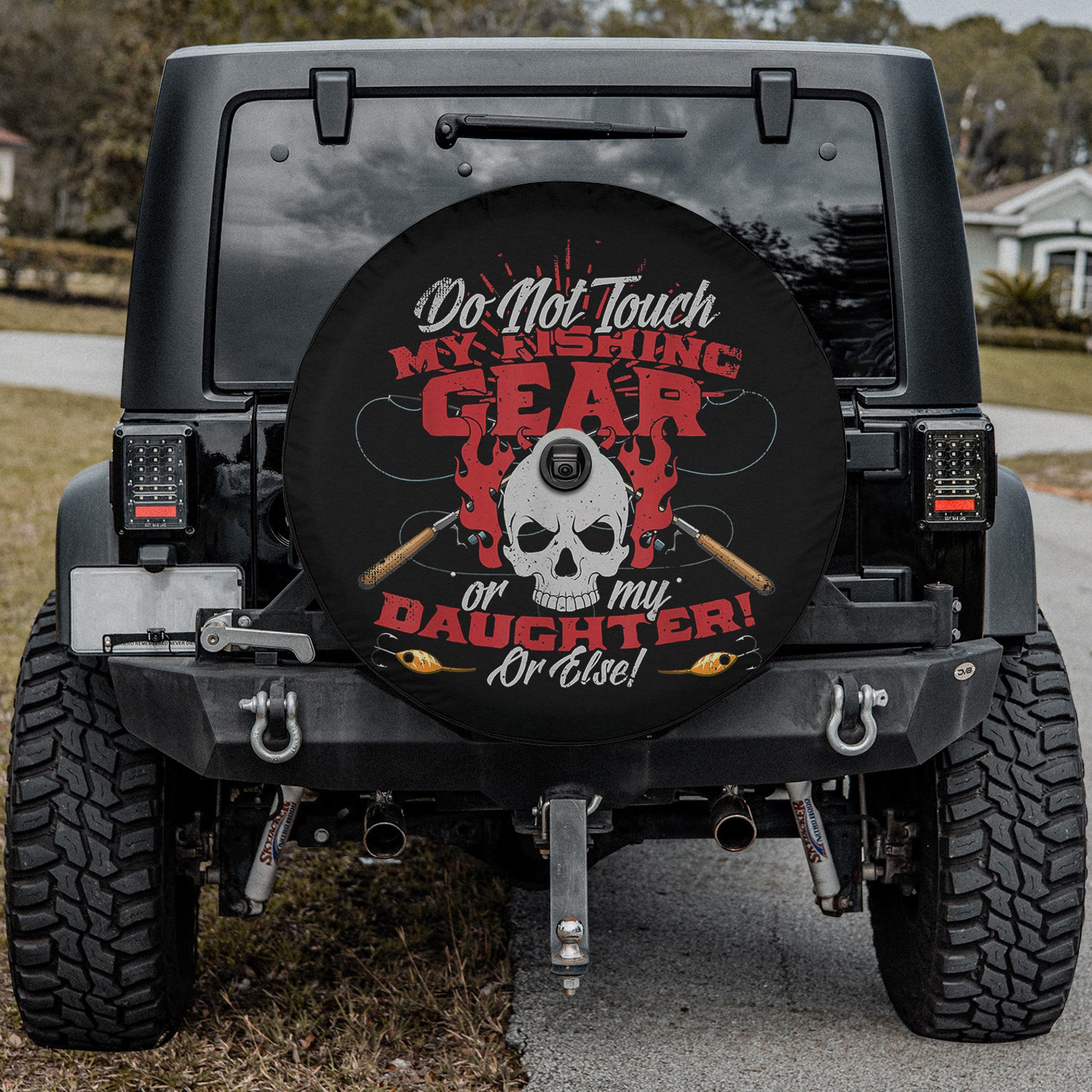 Fishing for Fisherman Funny Humorous Spare Tire Cover Thickening ...